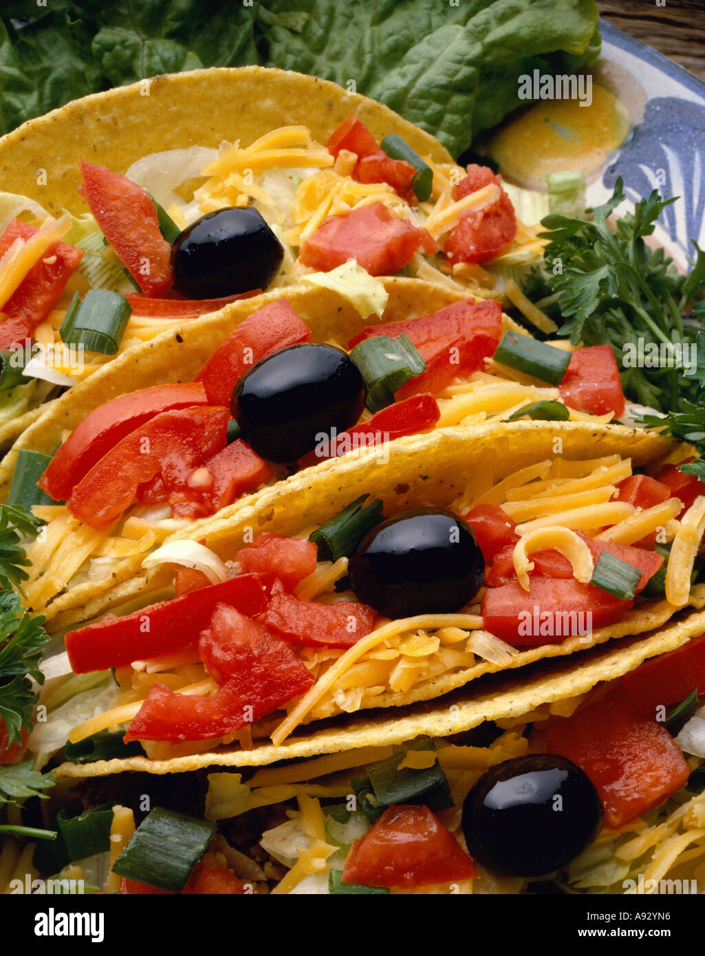Mexican tacos angle view hi-res stock photography and images - Alamy