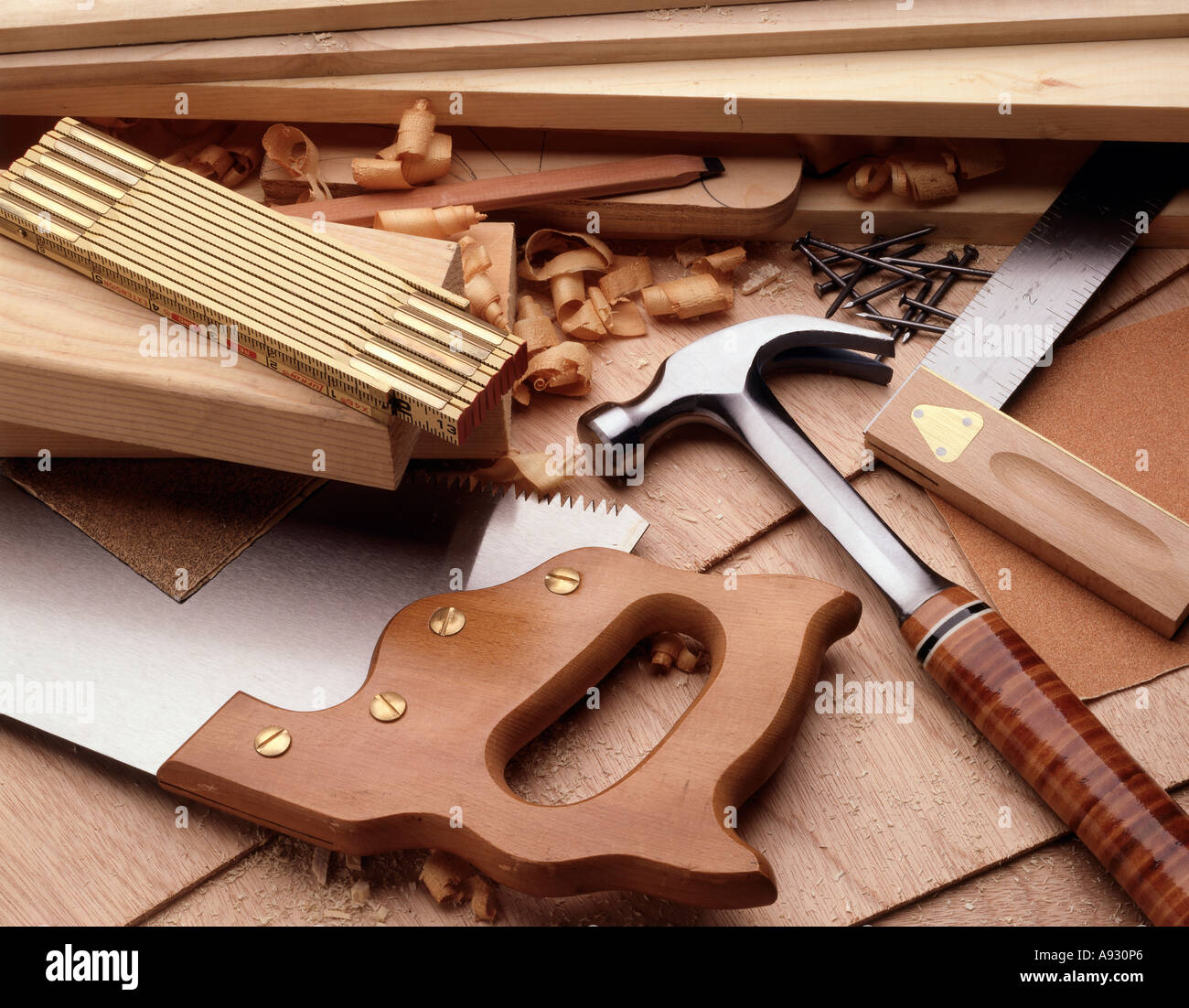 Carpentry tools hi-res stock photography and images - Alamy