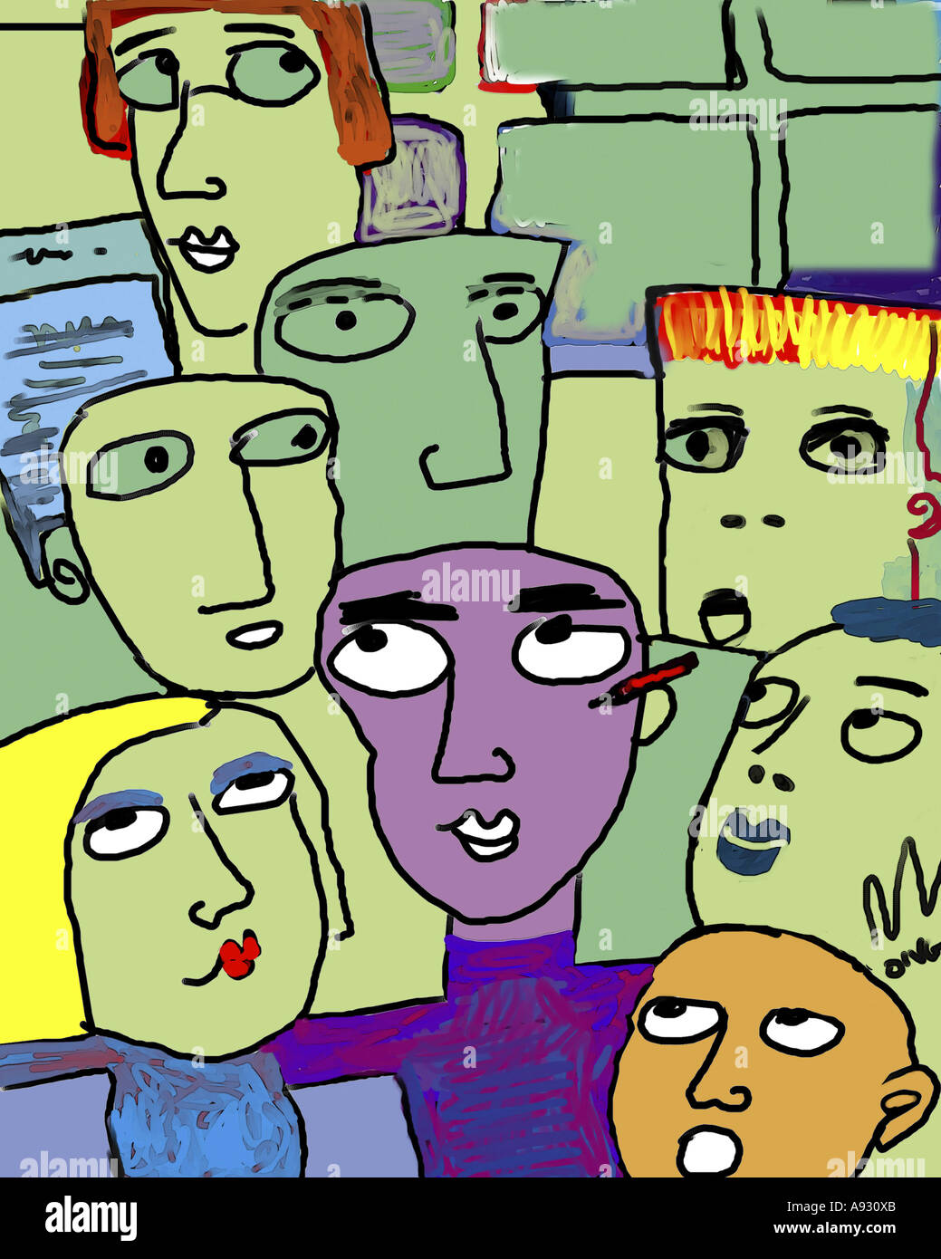 S.A.T. 2001 Diana Ong (b.1940/Chinese-American) Computer graphics Stock ...