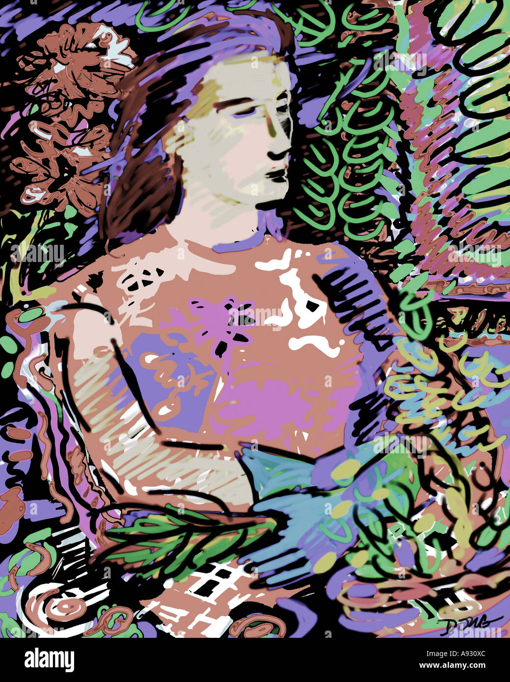 Mad Michelle 2001 Diana Ong (b.1940/Chinese-American) Computer graphics ...