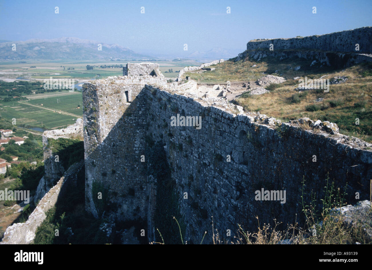 Albania Shkoder ruins of the castle Stock Photo - Alamy