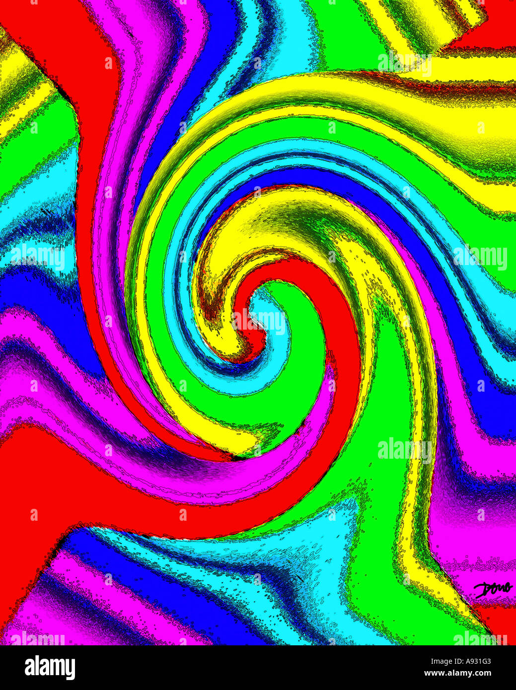 Color Wave 2002 Diana Ong (b.1940/Chinese-American) Computer graphics ...