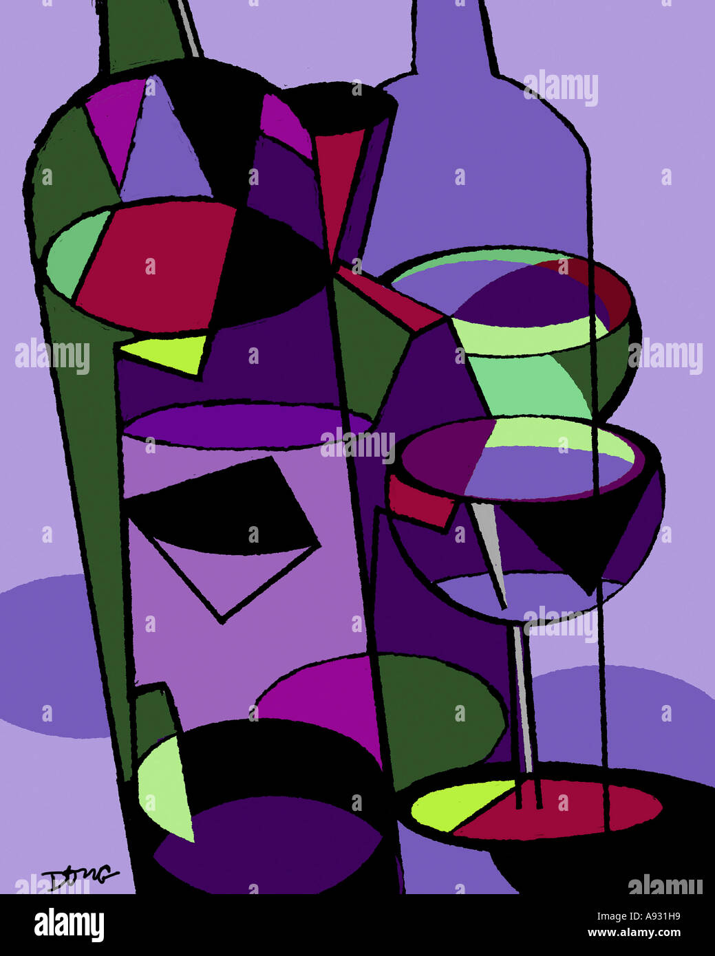 Cubic Wine Bottle 2002 Diana Ong (b.1940/Chinese-American) Computer ...