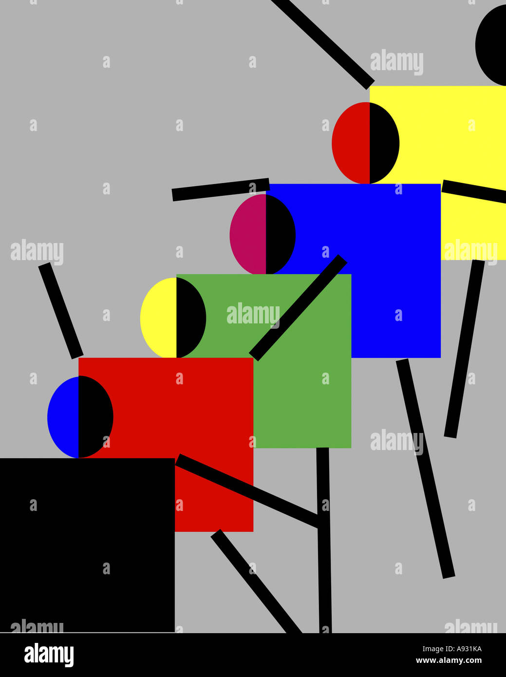 Stick Figures 2002 Diana Ong (b.1940/Chinese-American) Computer ...