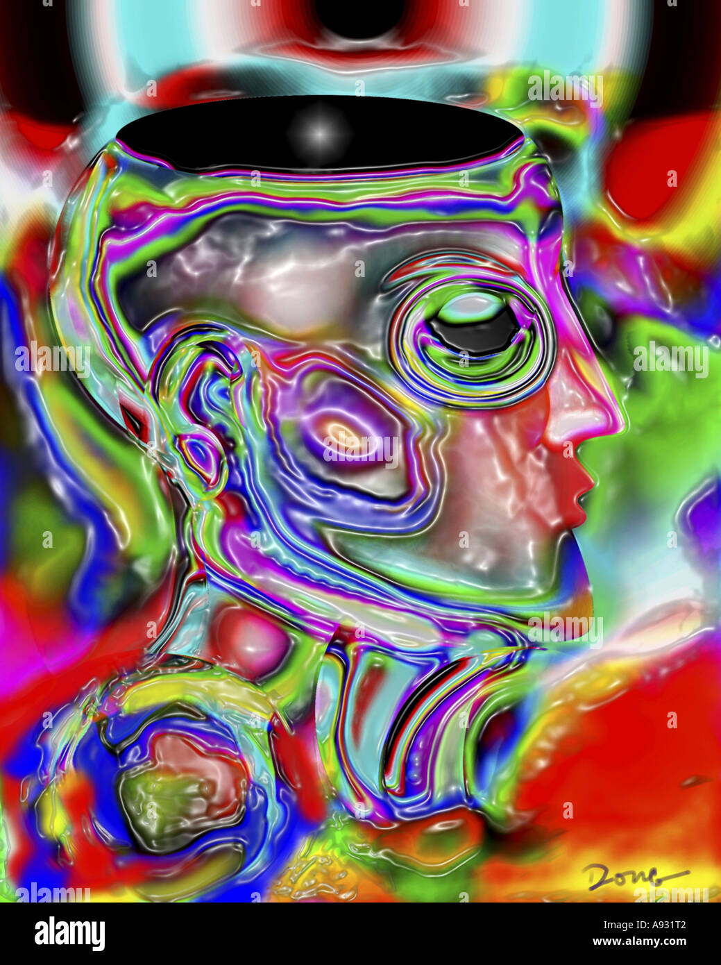 Lite-Headed 2003 Diana Ong (b.1940 Chinese-American) Computer graphics ...