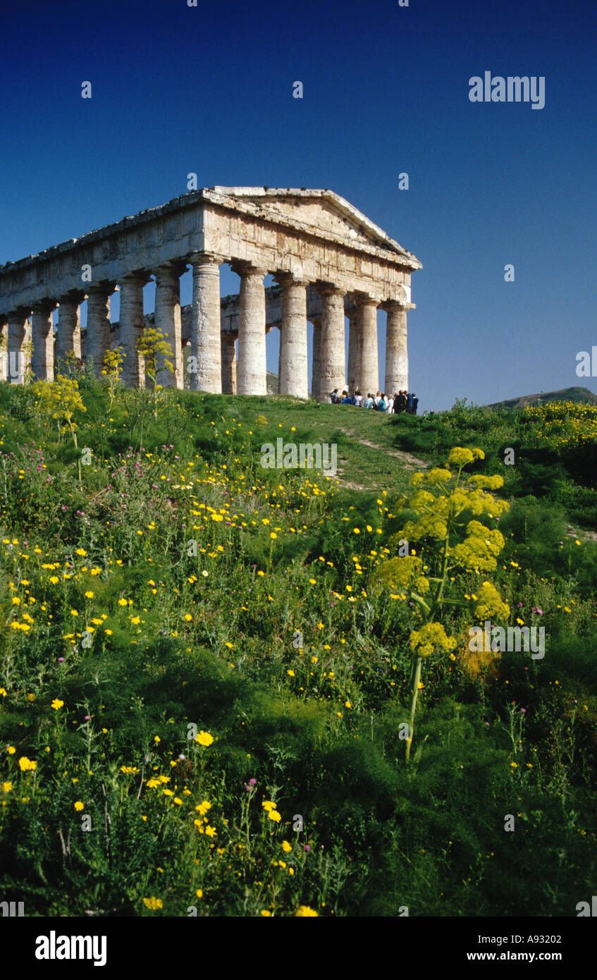 Italy Sicily temple of Segesta Stock Photo - Alamy