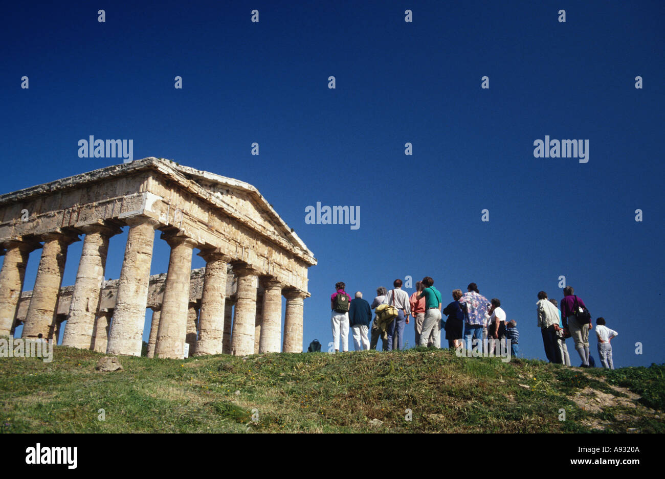 Italy Sicily temple of Segesta Stock Photo - Alamy