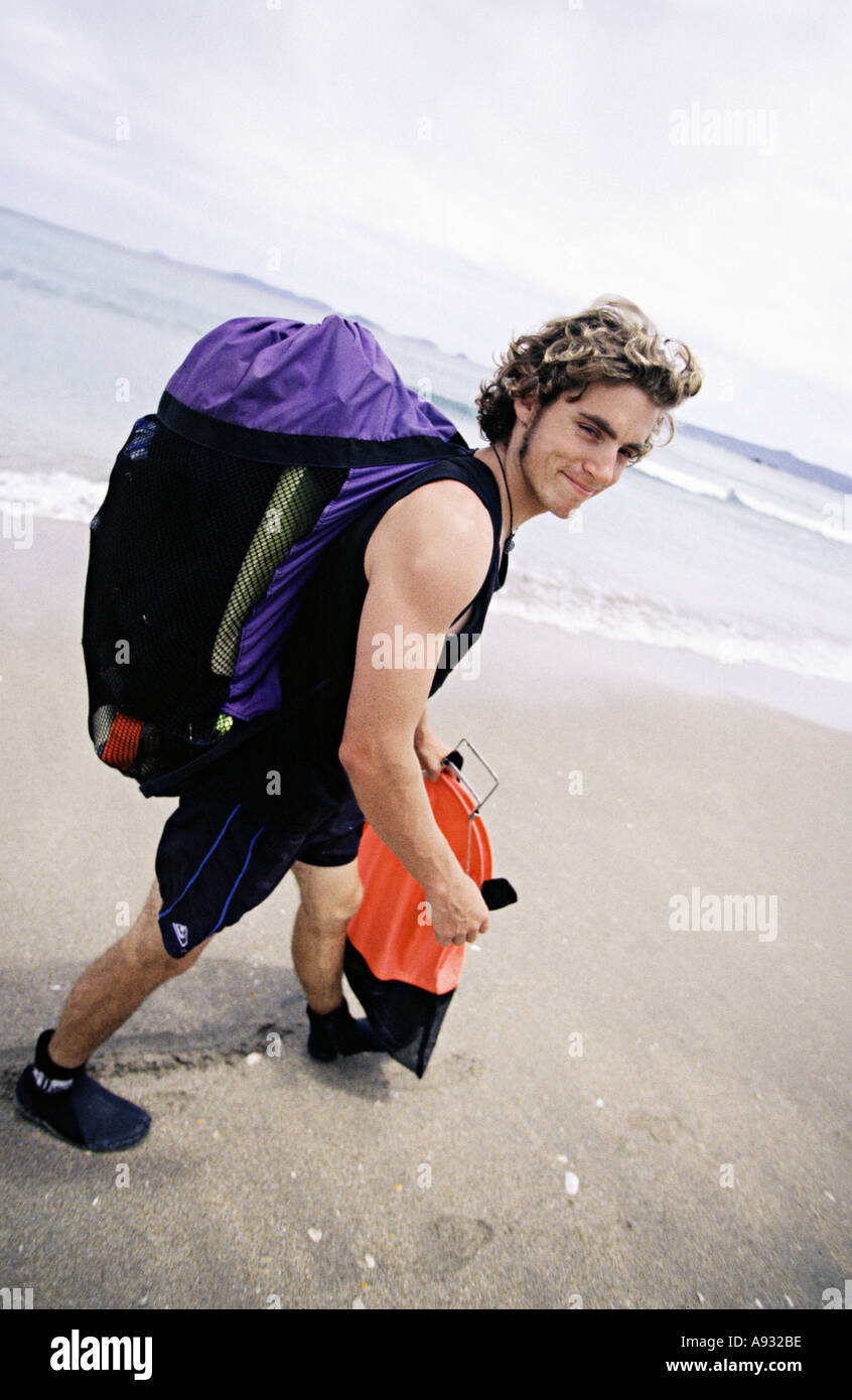 diver on the beach Stock Photo - Alamy