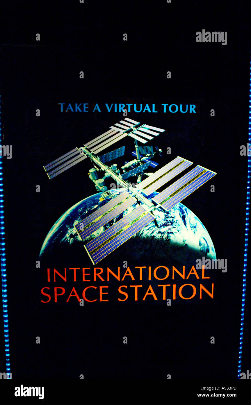 sign for international space station interactive display at NASA in ...