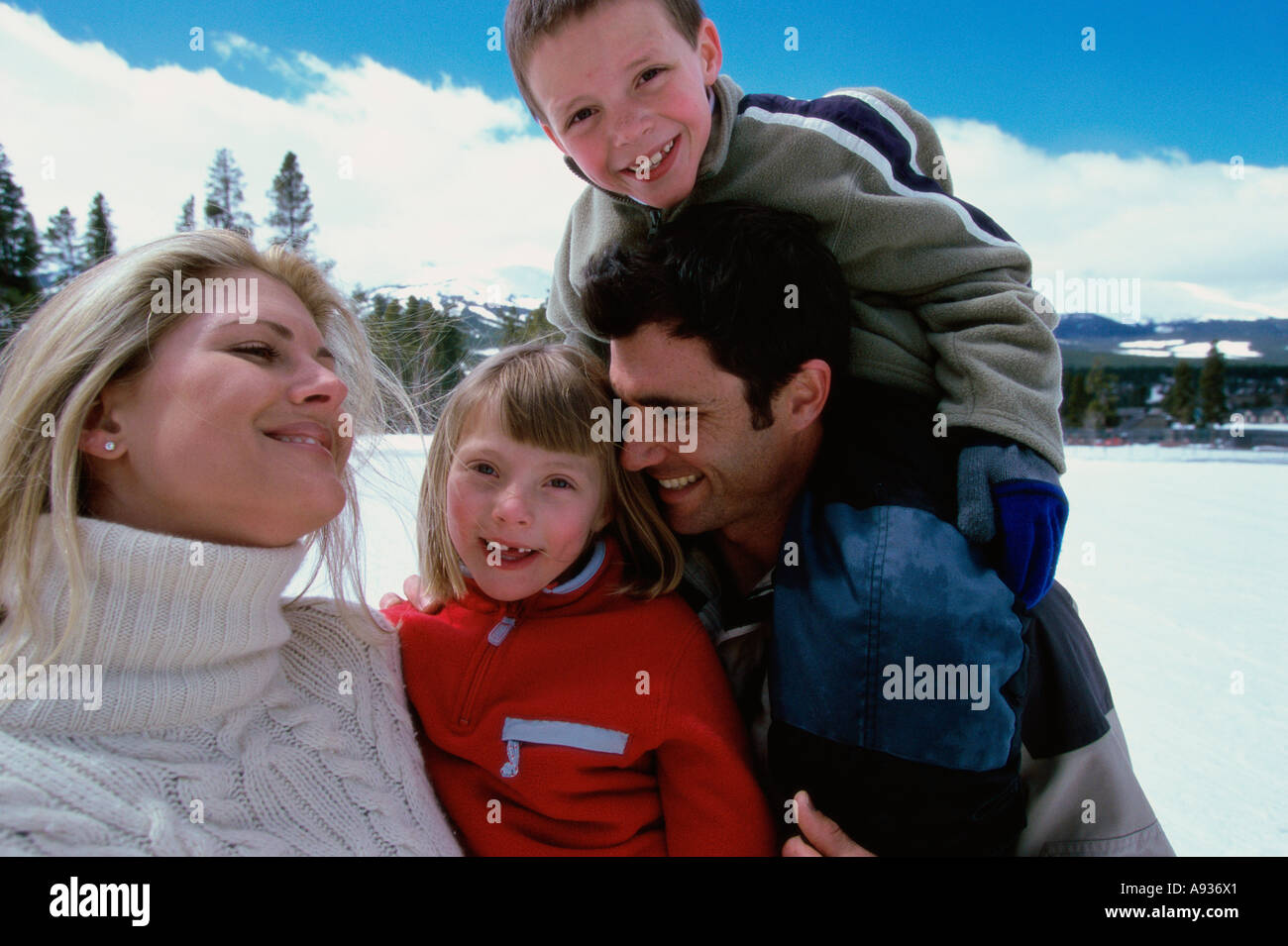 Parents laughing with their son and daughter Stock Photo - Alamy