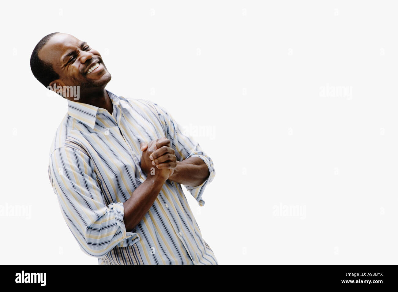 Portrait of African man laughing Stock Photo - Alamy