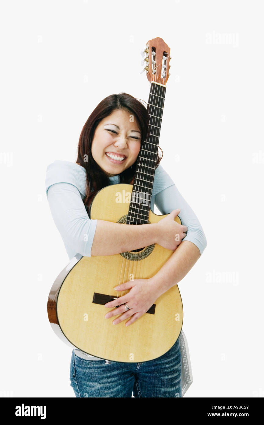 Woman women female lady guitar hi-res stock photography and images - Alamy