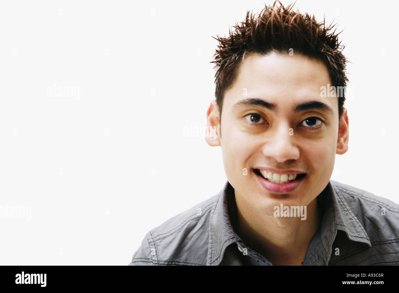 Close up of Pacific Islander man smiling Stock Photo - Alamy