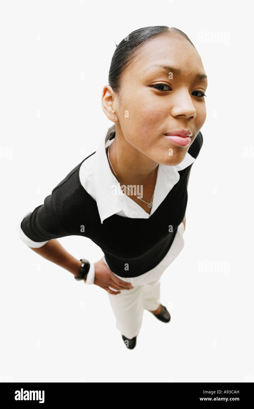 High angle close up woman Cut Out Stock Images & Pictures - Alamy