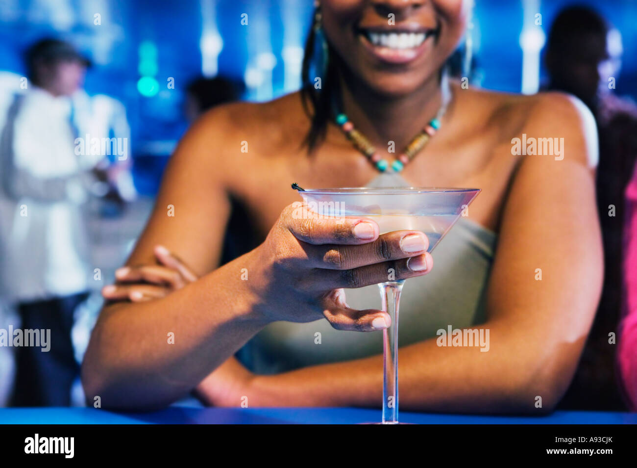 African black woman sipping cocktail hi-res stock photography and ...