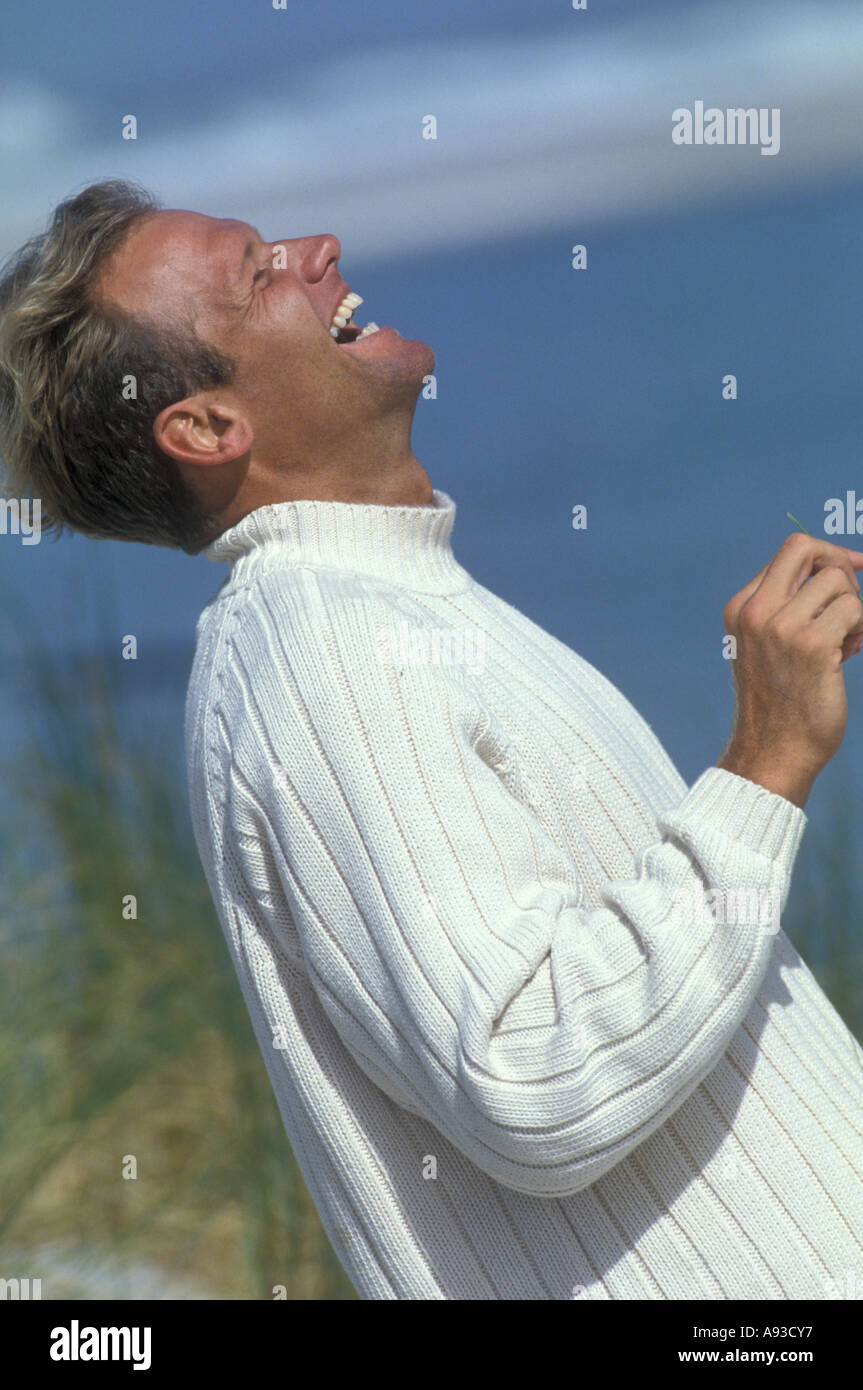 portrait of laughing man Stock Photo - Alamy