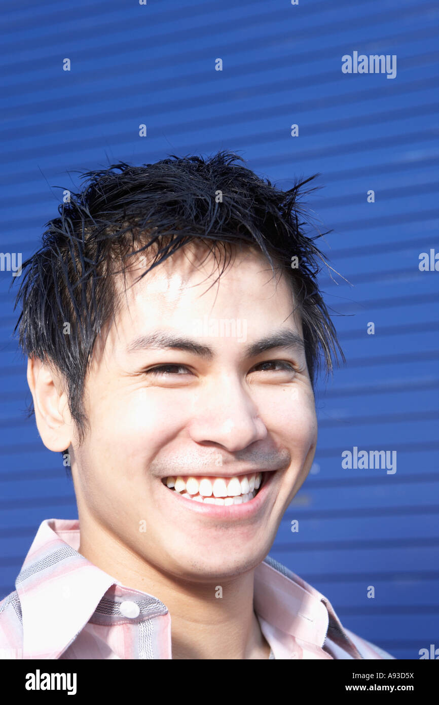 Close up of Pacific Islander man smiling Stock Photo - Alamy