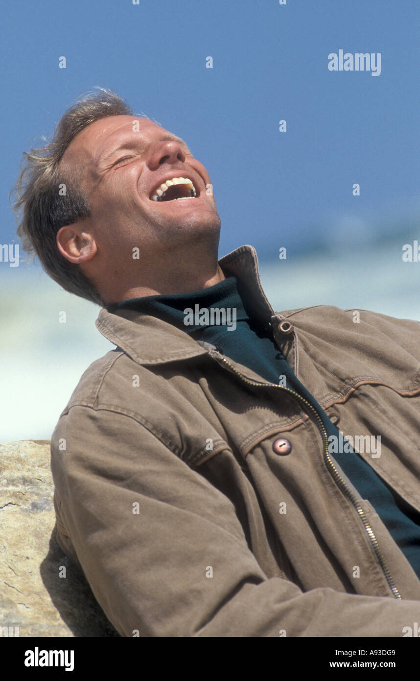 portrait of man laughing Stock Photo - Alamy