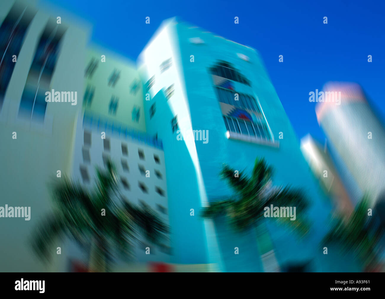 Miami Beach Florida Pastel colors art deco style Stock Photo - Alamy