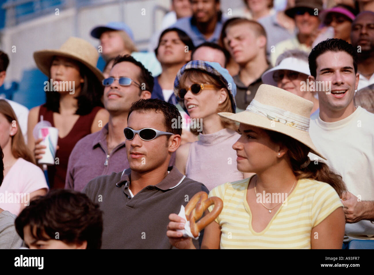Group spectators sitting in stadium hi-res stock photography and images ...
