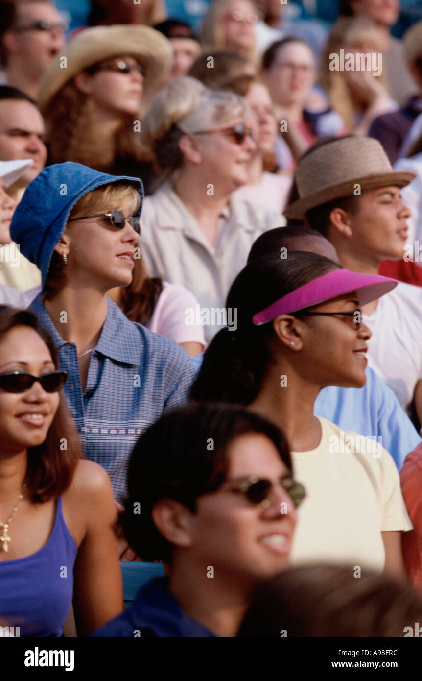 Group of spectators sitting in a stadium Stock Photo - Alamy