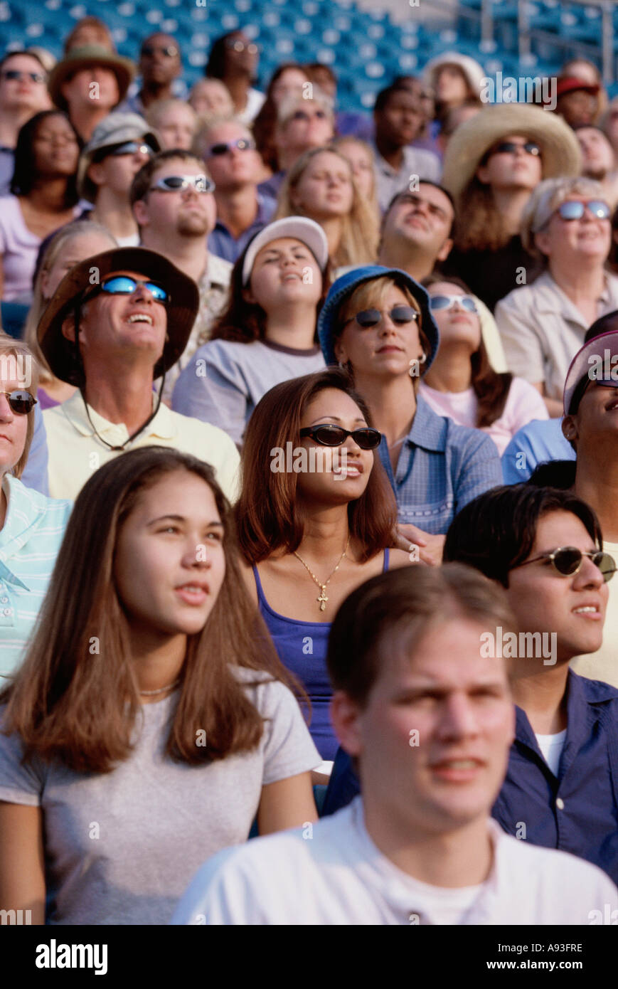 Group spectators sitting in stadium hi-res stock photography and images ...