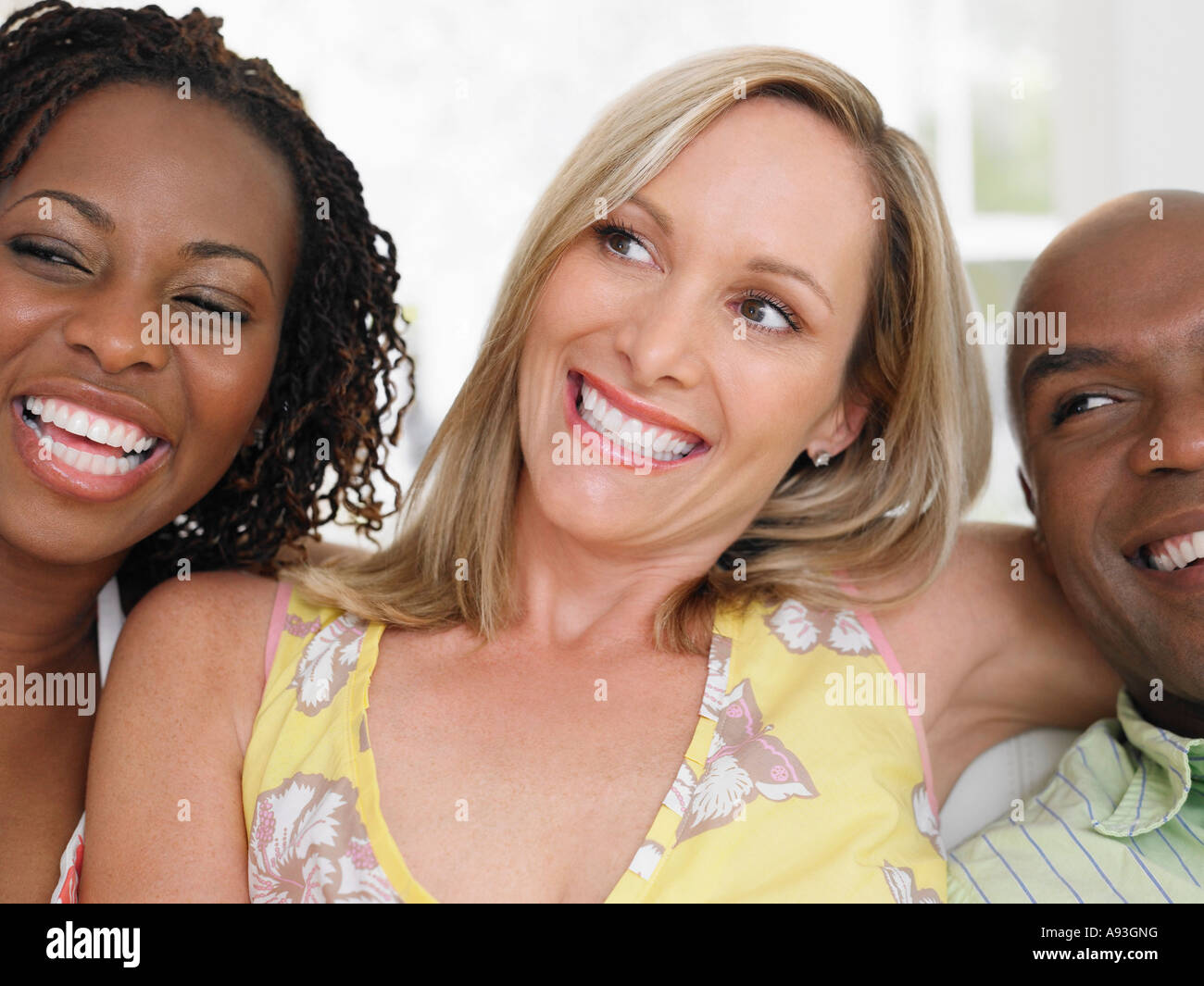Portrait of three friends Stock Photo - Alamy
