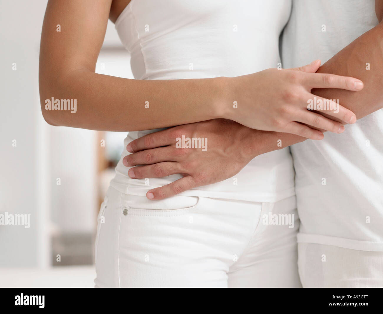 Affectionate Couple Embracing Stock Photo - Alamy