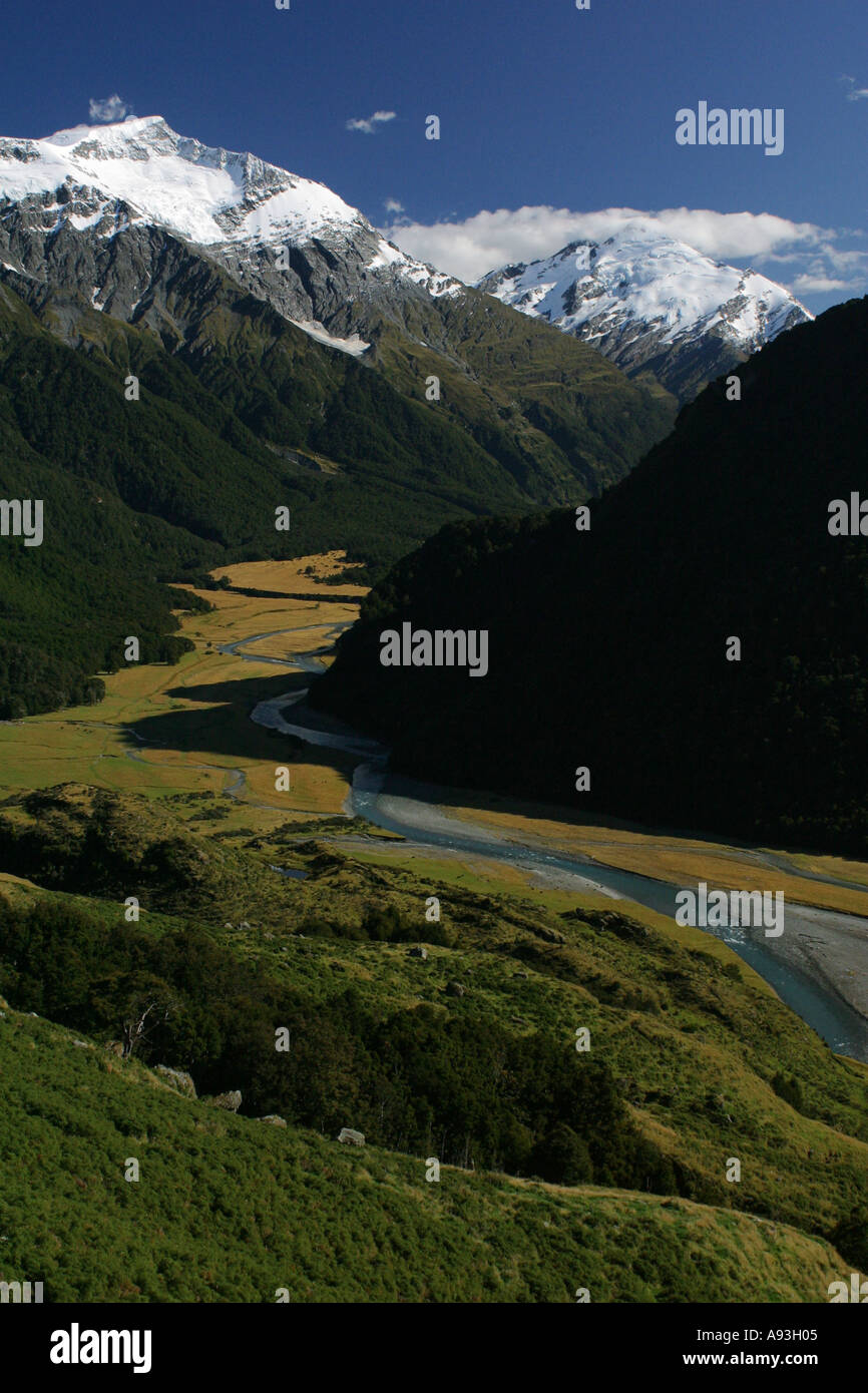 Mt Aspiring and Matukituki river valley Mt Aspiring National Park New ...