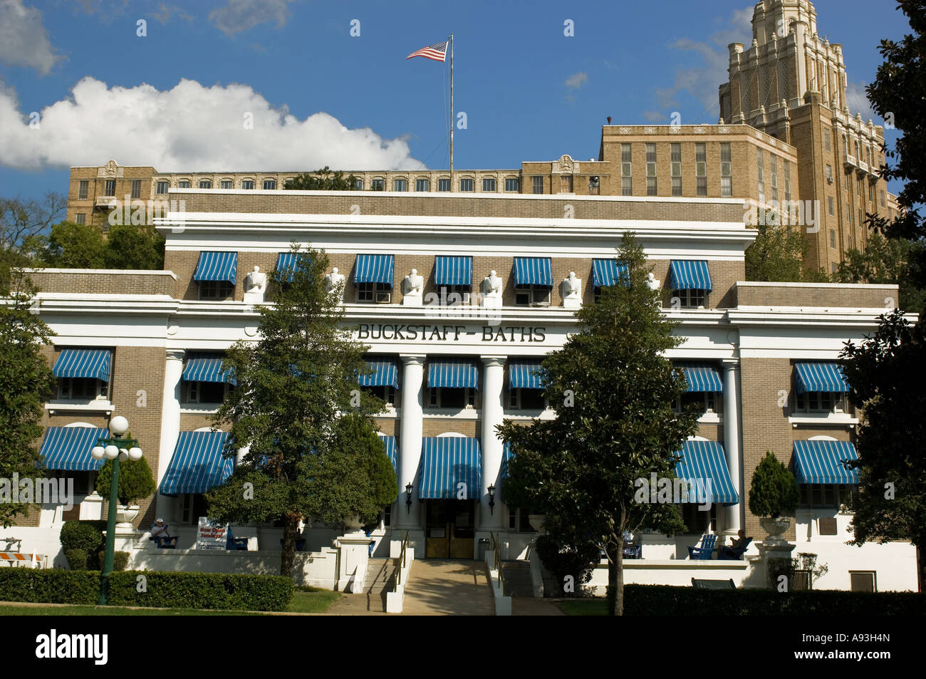 Buckstaff Bathhouse on Bathhouse Row in the Hot Springs National Park ...