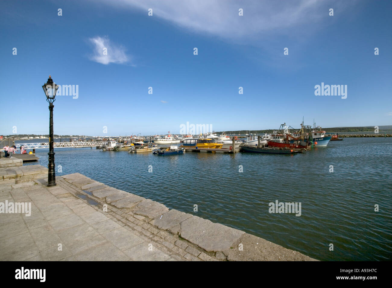England, Wessex, Dorset, Poole, Poole Harbour, marina, fishing boats ...