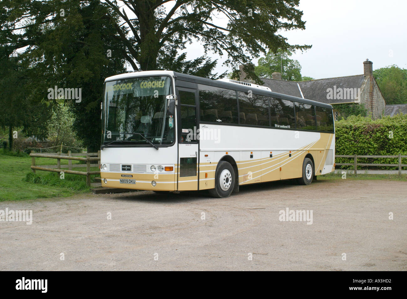 Coach parked at Minterne House Minterne Magna Dorset England Stock ...