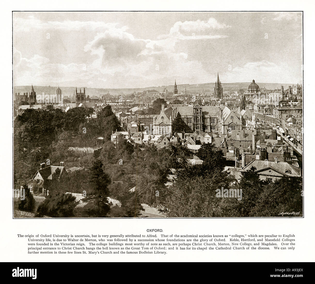 Oxford and its colleges 1900s hi-res stock photography and images - Alamy