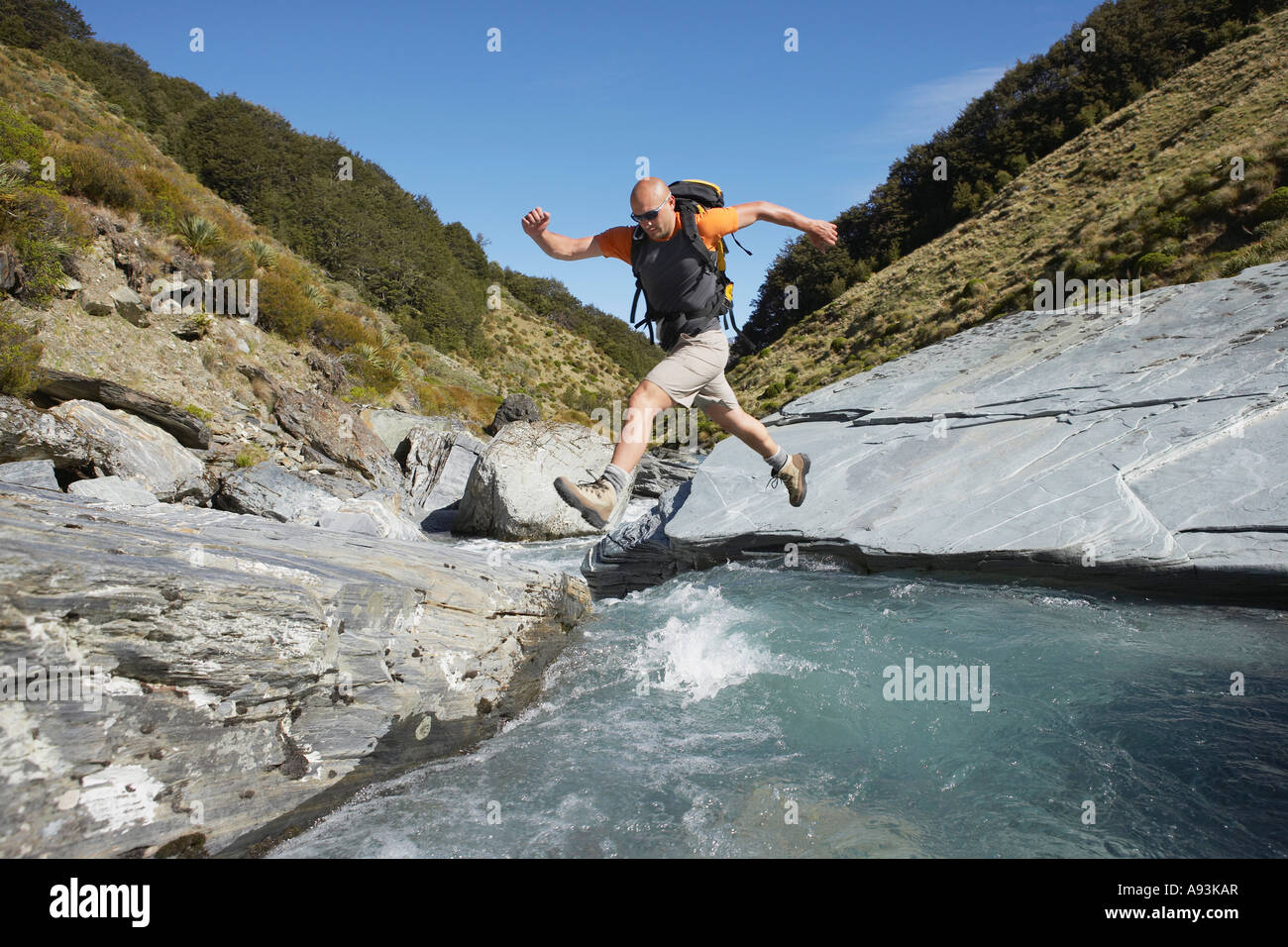 Jumping Across River High Resolution Stock Photography and Images - Alamy