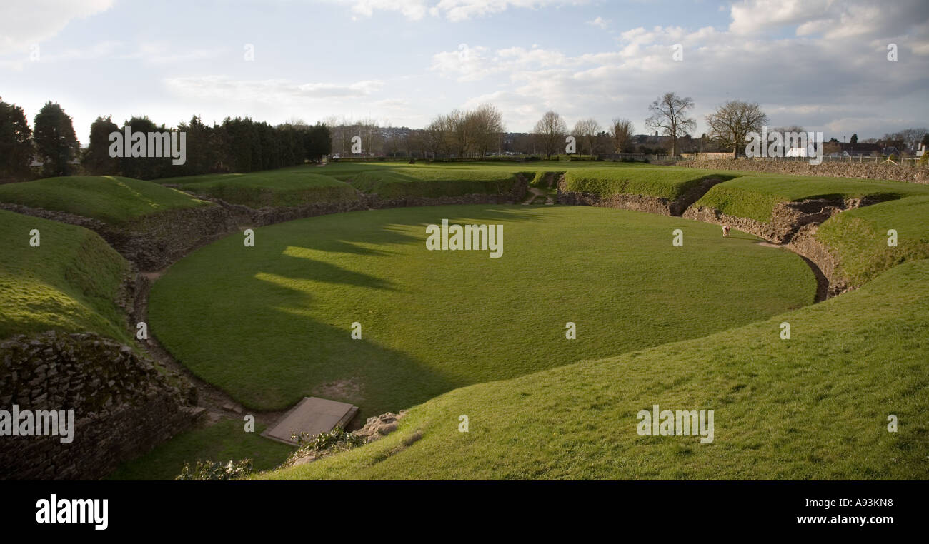 Roman amphitheatre Caerleon Wales UK Stock Photo - Alamy