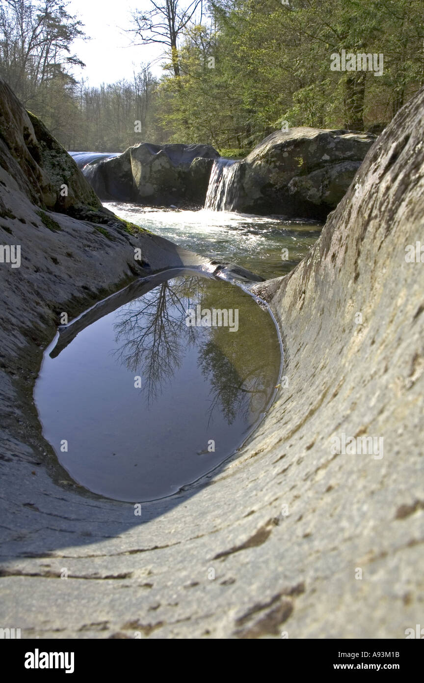 Water Carved Rocks Little Pigeon River Great Smoky Mtns Nat Park TN ...