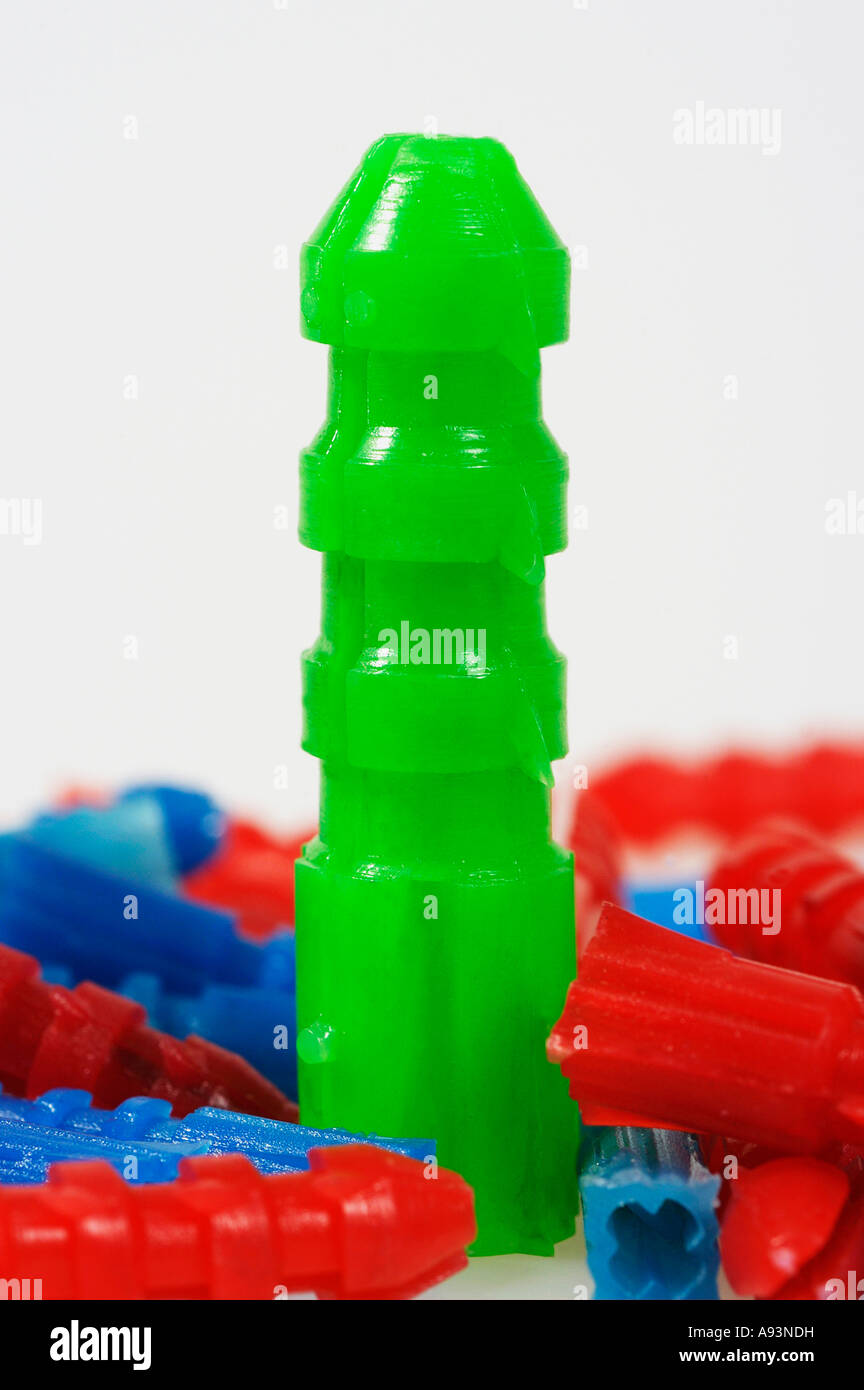 green and red pegs Stock Photo - Alamy