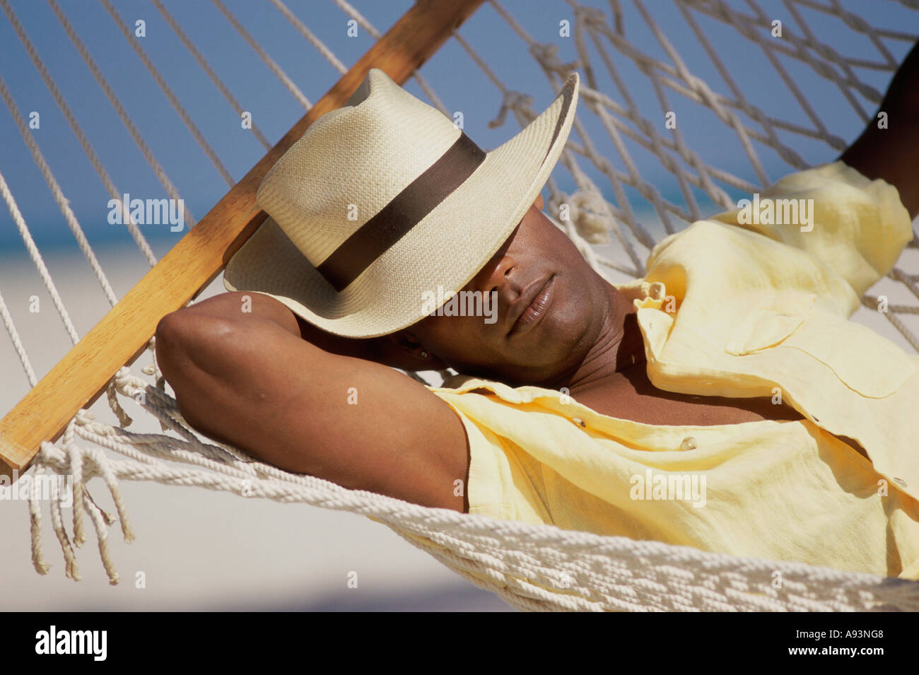Adult african man resting hi-res stock photography and images - Alamy