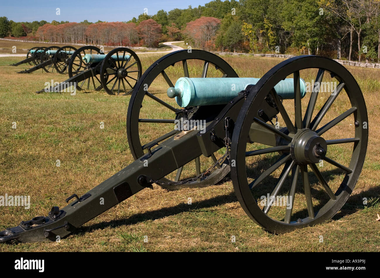 Cannons at Pea Ridge National Military Park Arkansas Stock Photo - Alamy