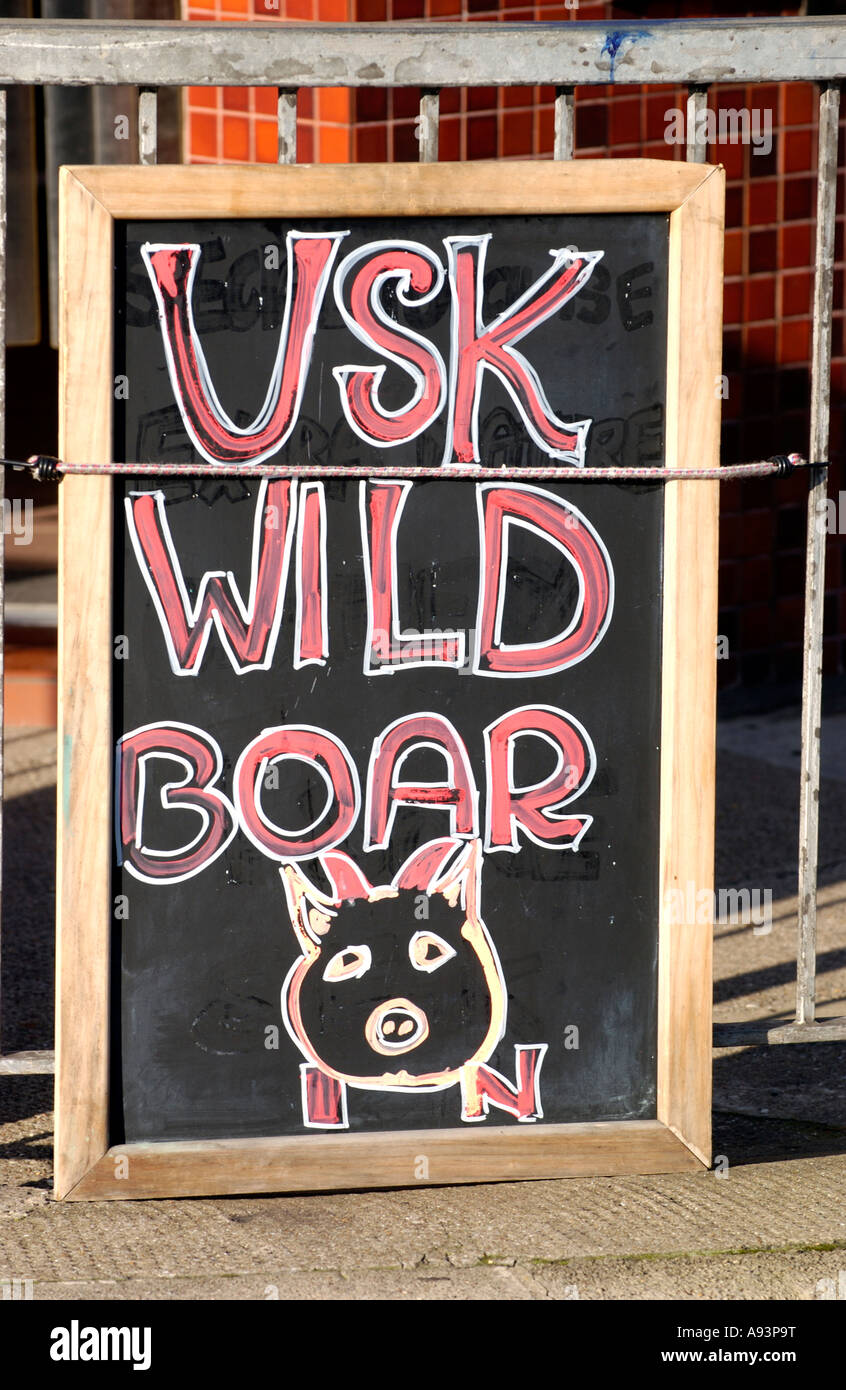 Wild boar signs uk hi-res stock photography and images - Alamy