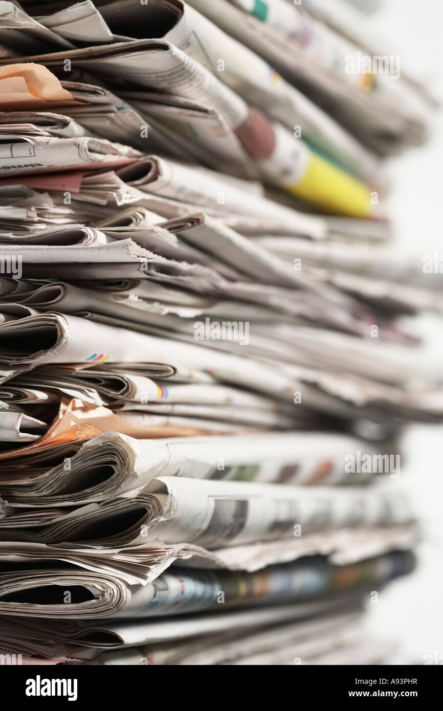 Pile of waste paper, close-up Stock Photo - Alamy