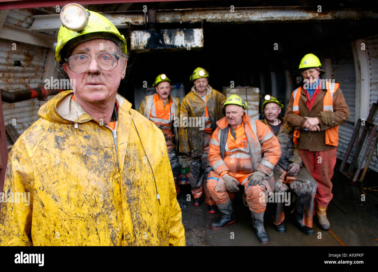Coal miners at the newly re opened Unity Mine Cwmgwrach near Neath ...