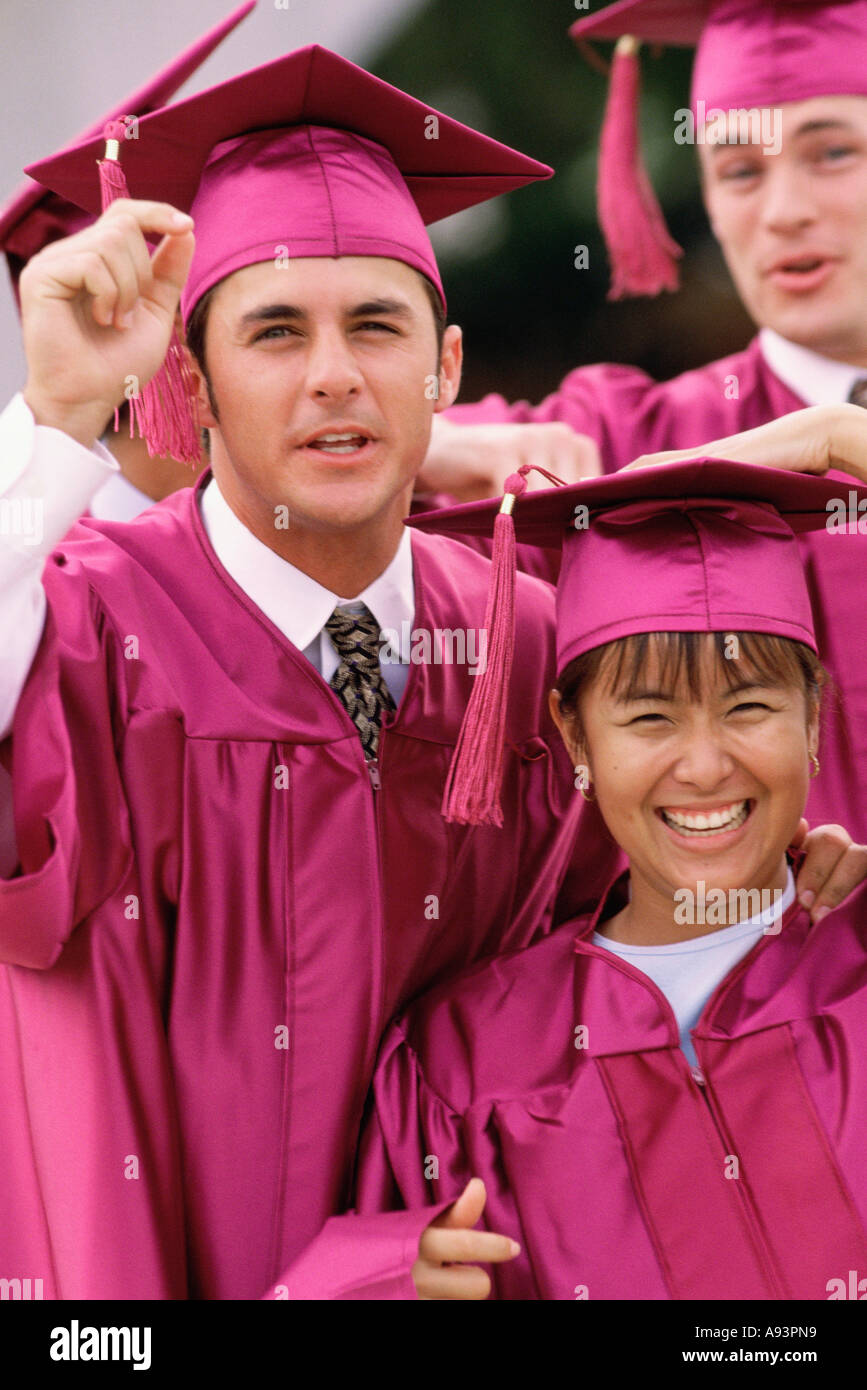 Graduates pose for the camera hi-res stock photography and images - Alamy