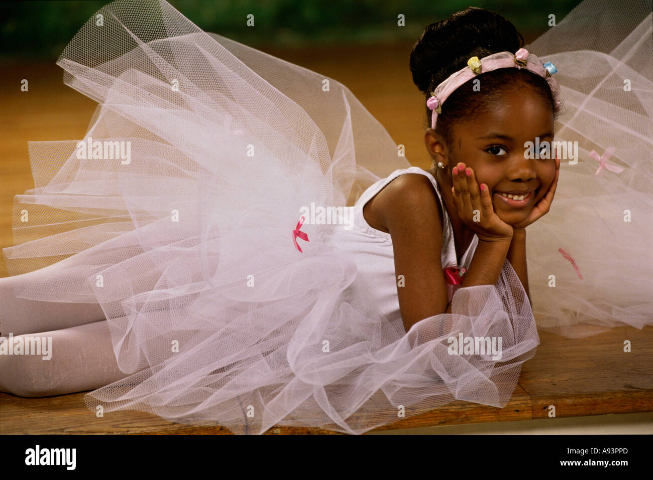Portrait of a ballerina smiling Stock Photo - Alamy