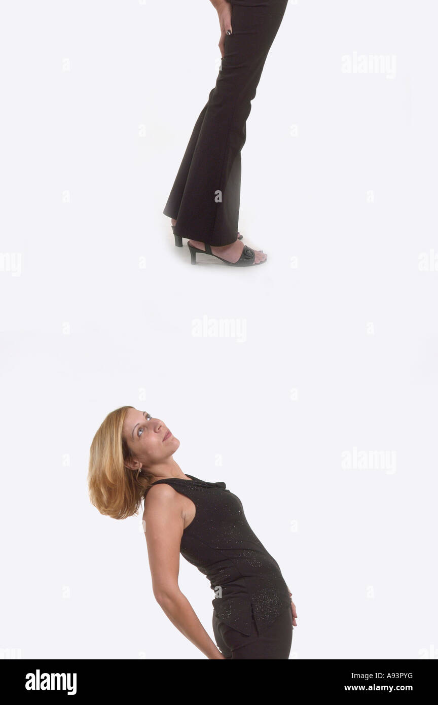 Bent woman hi-res stock photography and images - Alamy