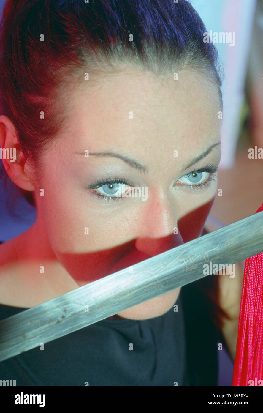 Woman sword fight hi-res stock photography and images - Alamy