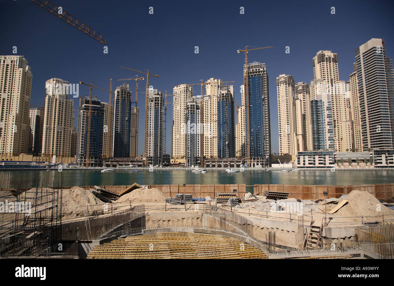 New property being built at Dubai Marina United Arab Emirates Stock ...