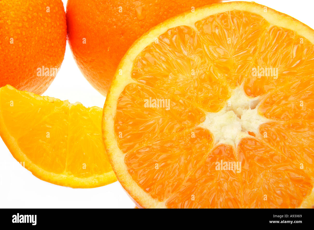 Cross section of orange Close up Stock Photo - Alamy