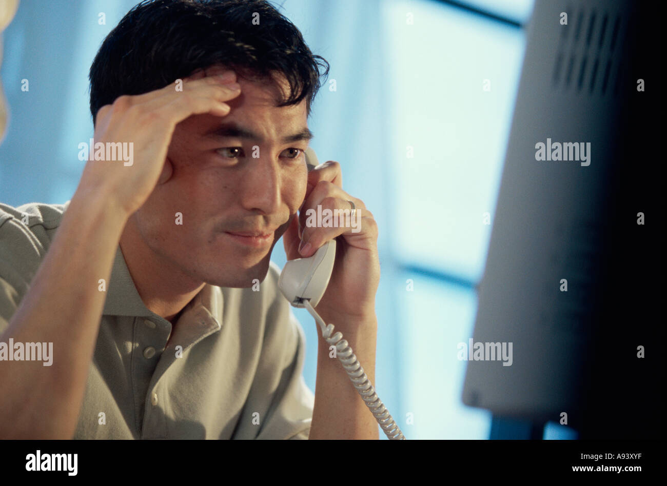 Serious young man talking on hi-res stock photography and images - Alamy