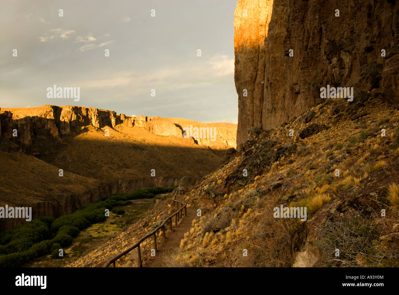 Sunset at Rio Pinturas Canyon, Cave of the Hands, Patagonia, Province ...